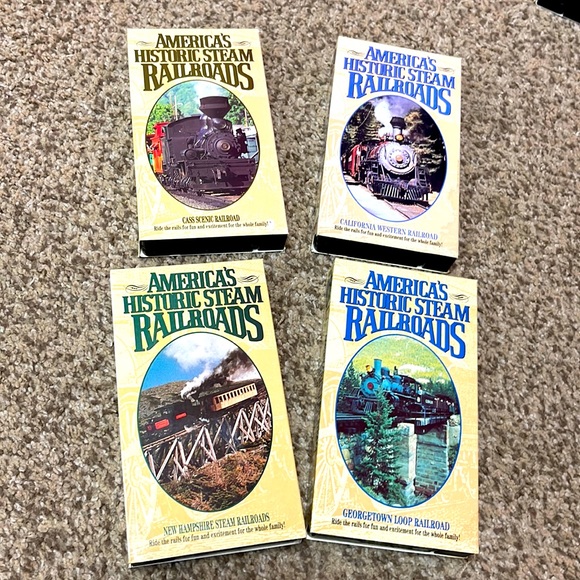 Media | Americas Historic Steam Railroads 4 Vhs Video Tape Sets | Poshmark